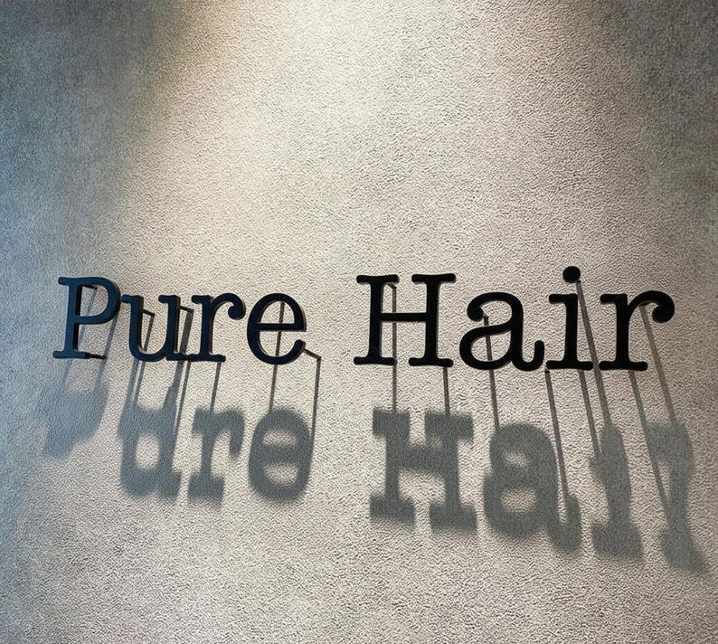 Floating Metal Sign, Laser Cut Letters, 2D and Raised Metal Sign ...