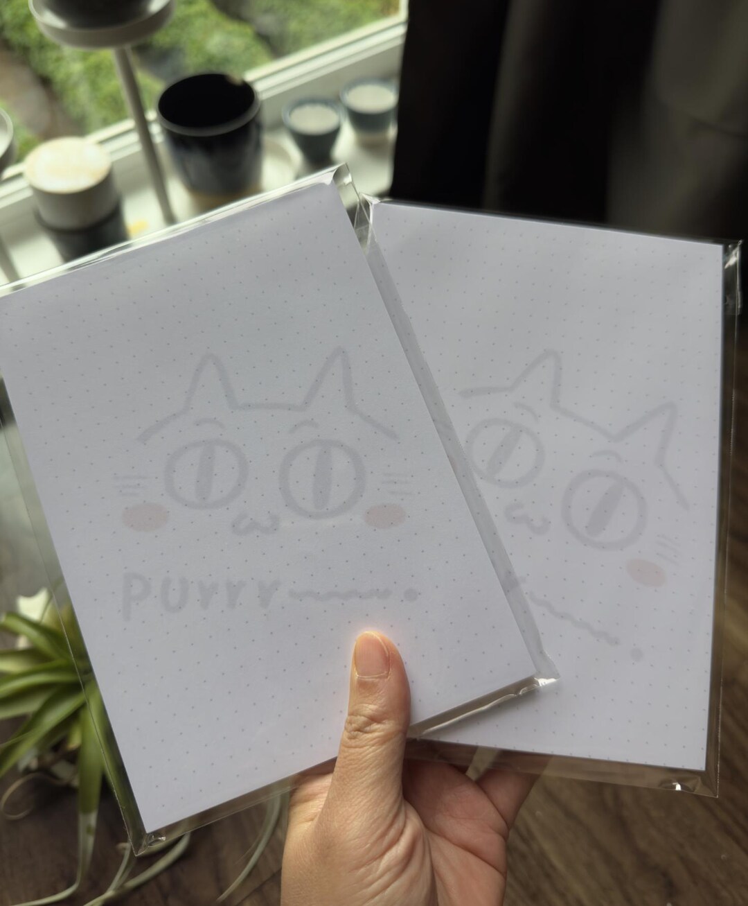 Cute Cat Notepad – Handmade Premium Paper, Blank/dotted/lined - Etsy