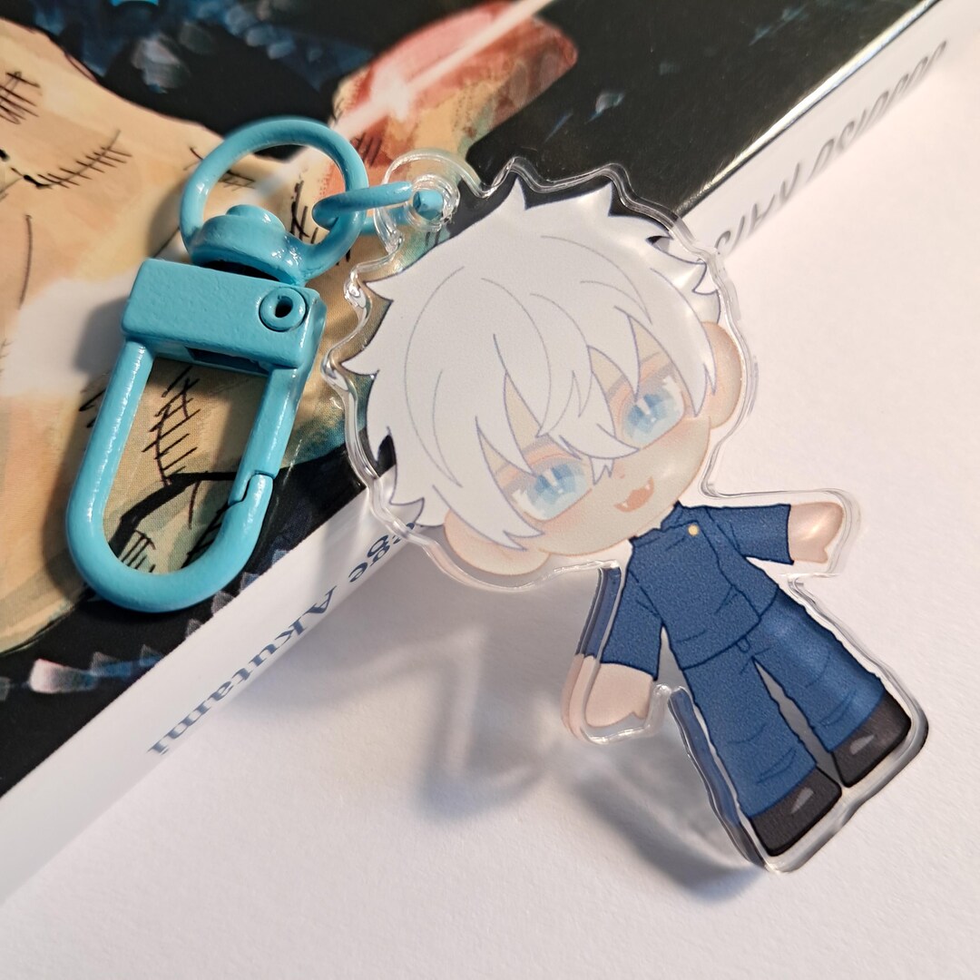 Satoru Gojo Keychain, Jujutsu Kaisen Keychain, Gojo Keychain, Anime ...