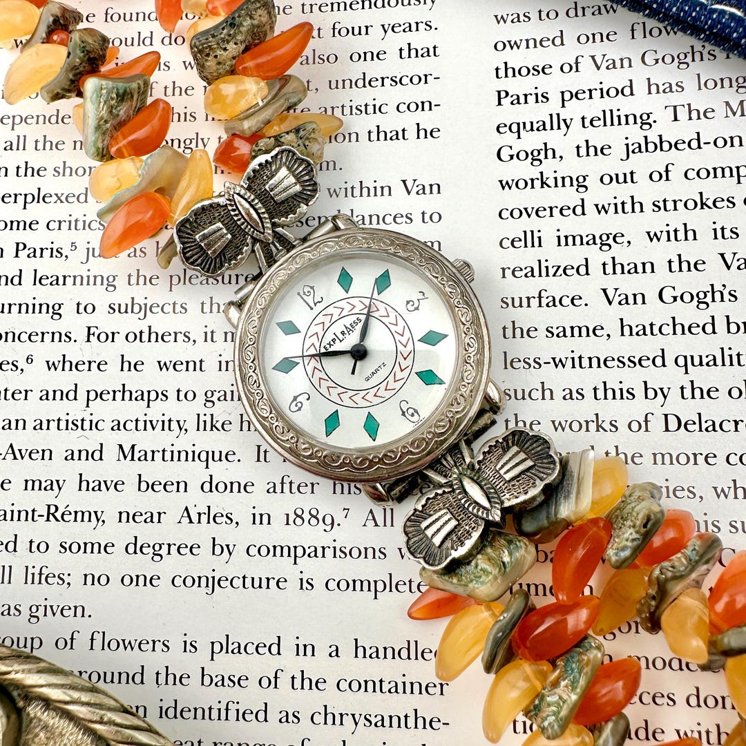 Vintage Express LA Western Watch: Amber & Turquoise Beaded Bracelet - Etsy