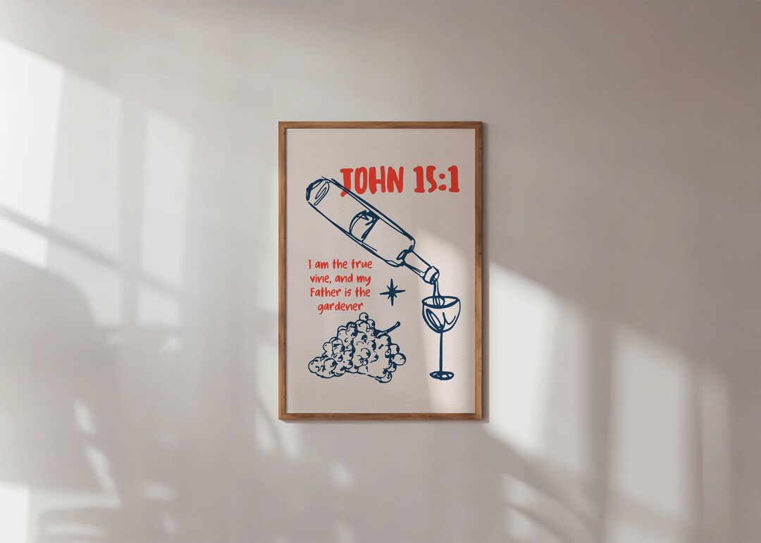 John 15 Bible Verse Wall Art – Christian Printable Poster, Minimalist ...