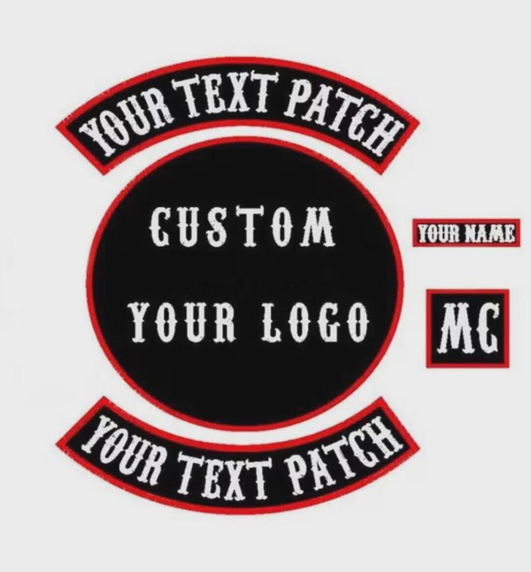 Custom Embroidered Biker Patch Set: Large Motorcycle Jacket Patches ...