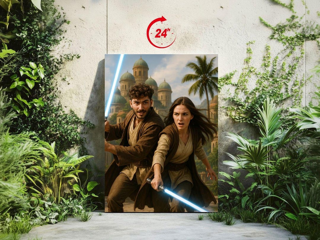 Custom Jedi Style Star Wars Portrait | Personalized Digital Art of You ...