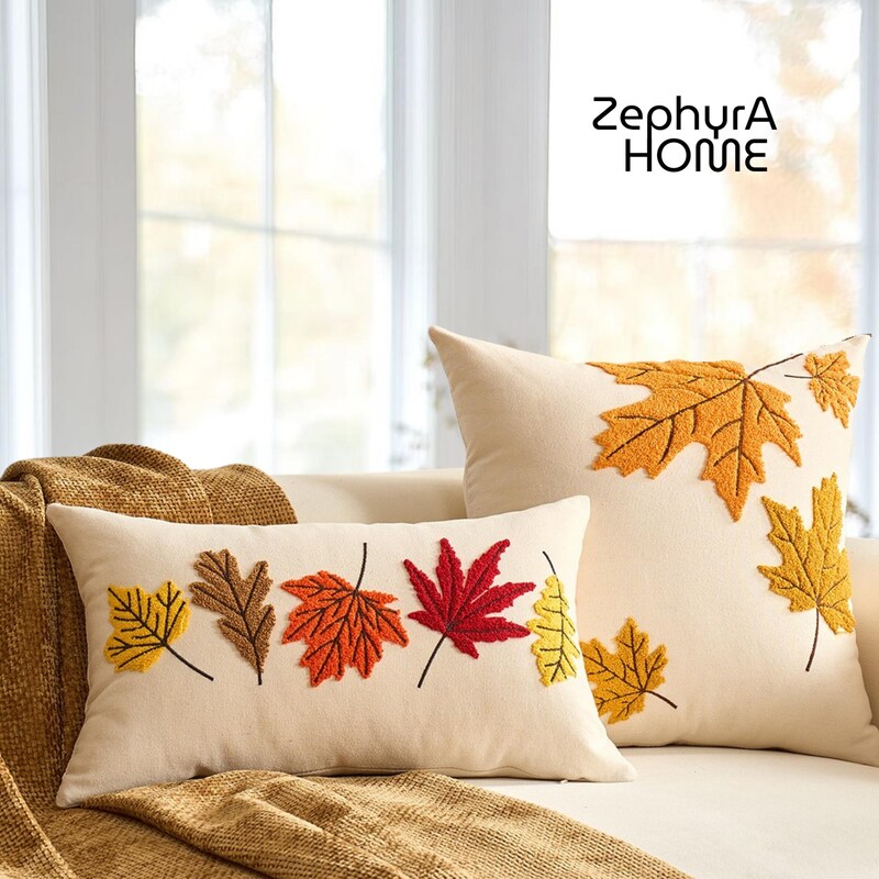 Fall Leaf Throw Pillows - Etsy