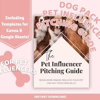 Pet Influencer Media Kit Canva Template Dogfluencer Pet Media Kit Rate ...