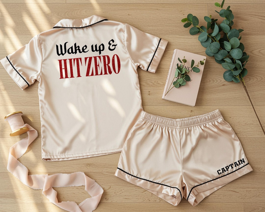 Wake up & Hit Zero Pajama Custom Pyjamas Set Custom Personalized Cheer ...