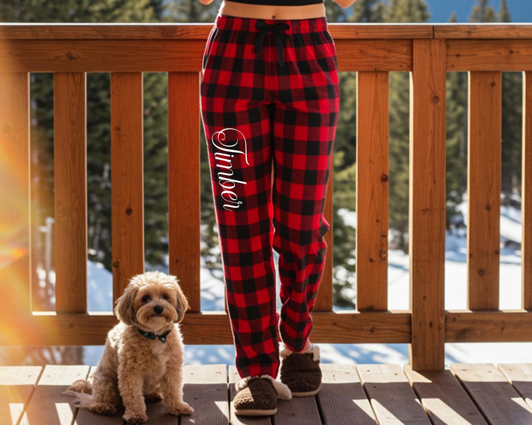 Custom Flannel Plaid Pants Personalized Text With Custom Colors and ...