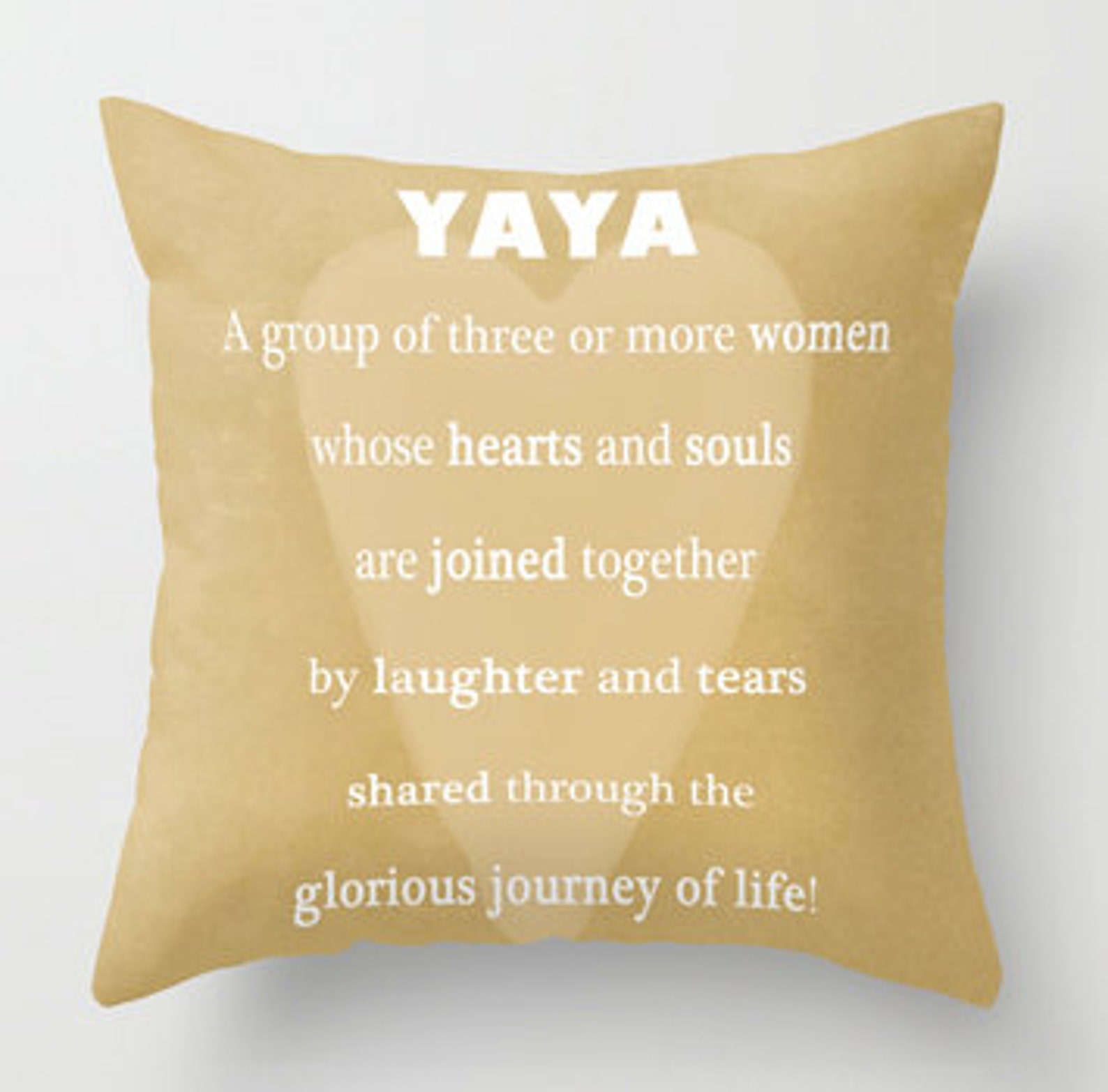 Yaya Pillow, Pillows With Sayings, Ya Ya, Sister Pillow, Friend Quote ...