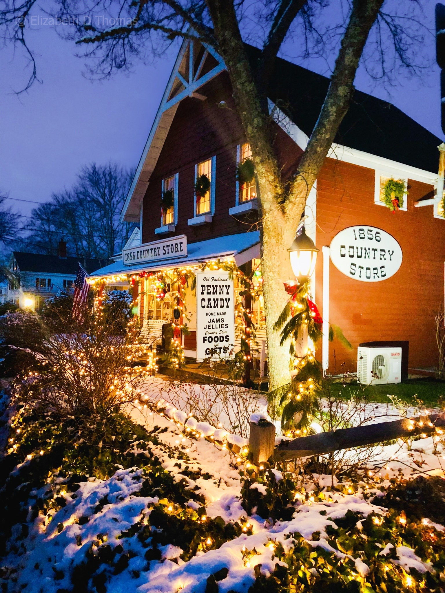 CENTERVILLE 1856 Country Store at Christmas, CAPE COD, Massachusetts ...