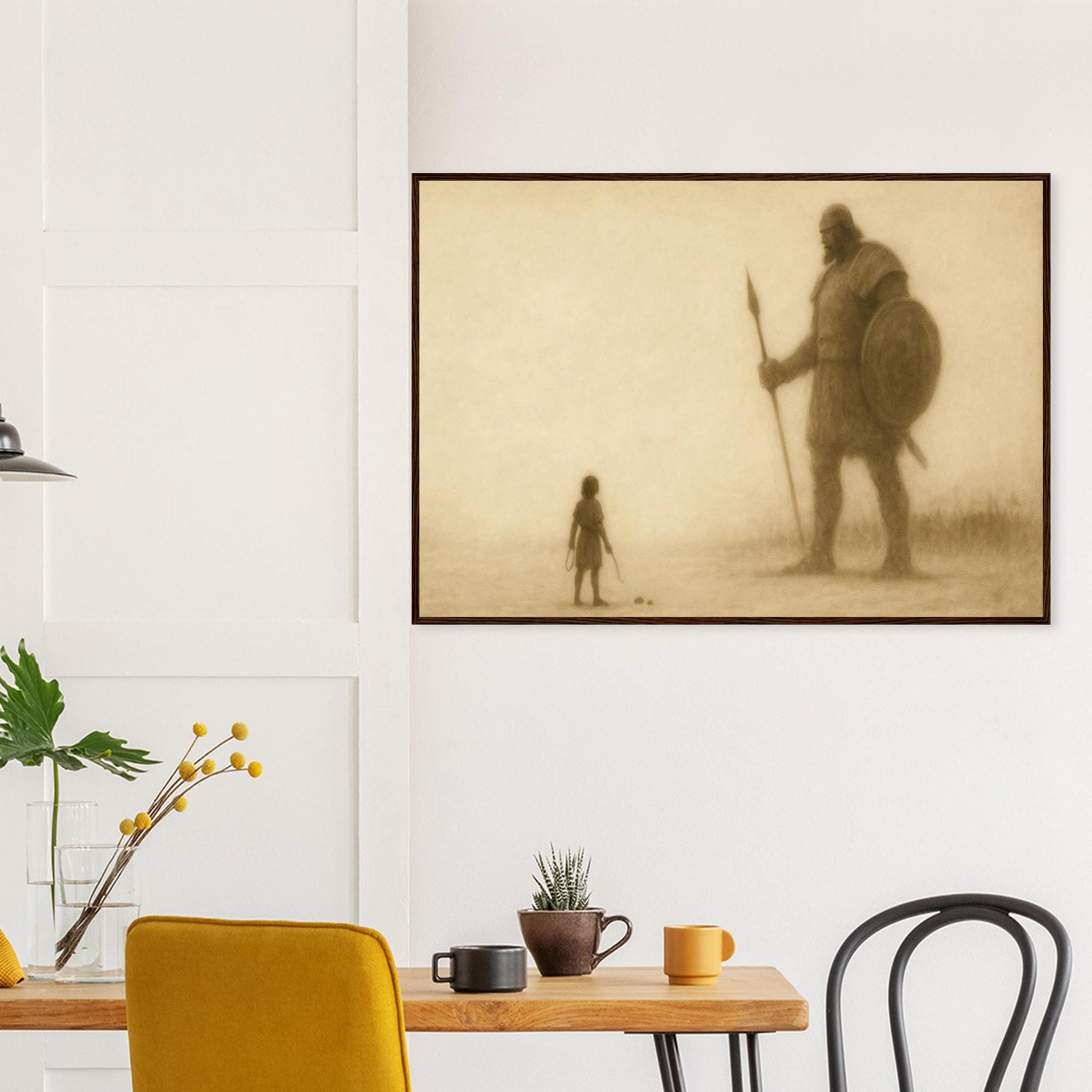 Framed David and Goliath Wall Art – Christian Fine Art Print – Museum ...