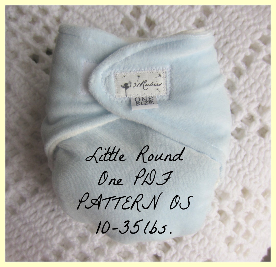 One Size Cloth Diaper Pattern "little Round One" No Snaps Necessary - Etsy
