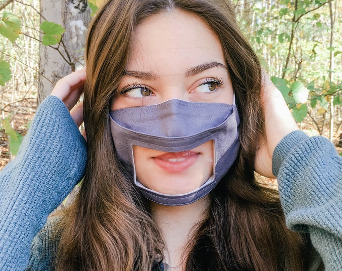 Fully Visible Clear Face Mask, Coach Mask,teachers, Speech Therapy, Lip ...