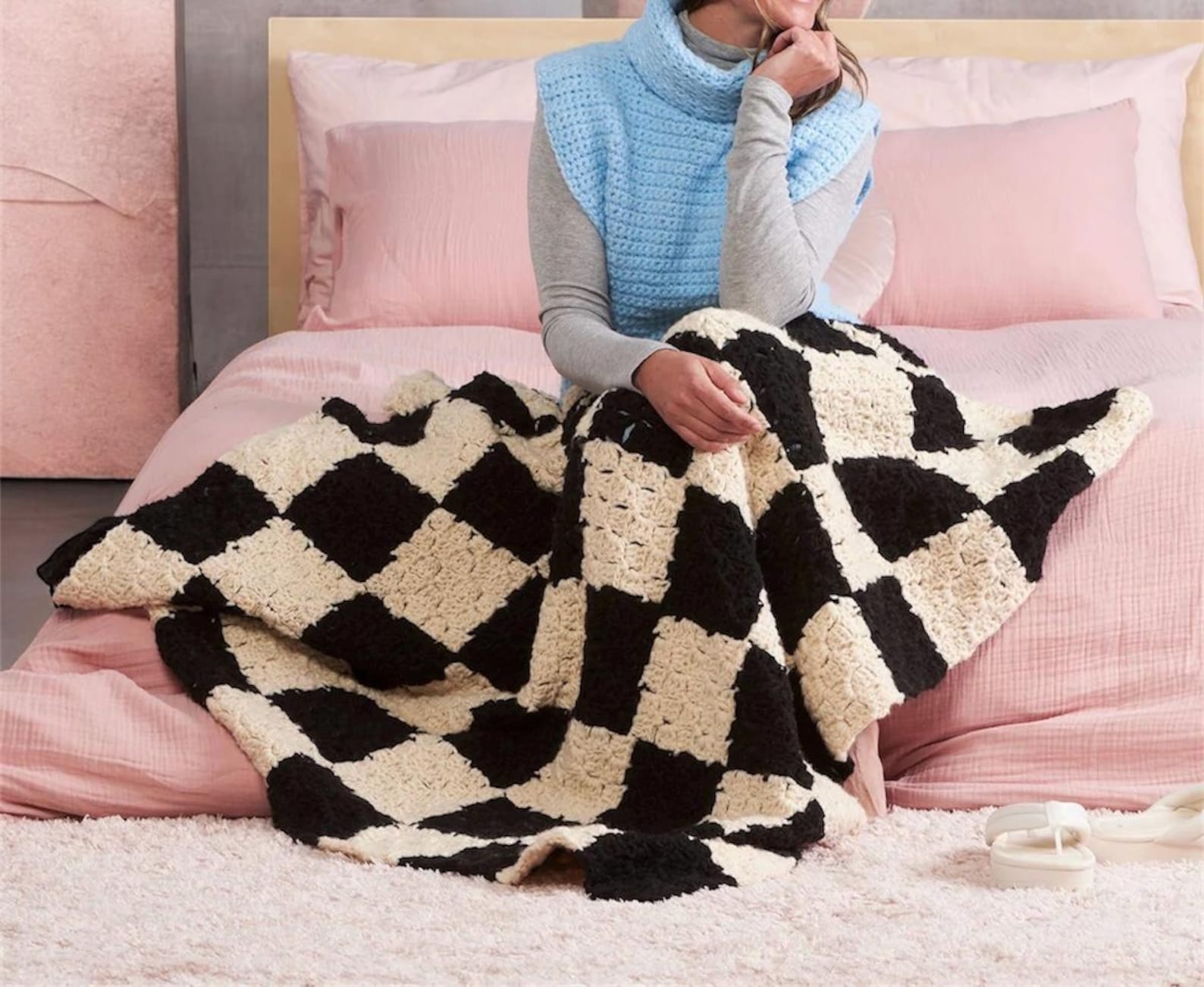Checkerboard Crochet Blanket Pattern: Modern C2C Afghan (PDF Pattern ...