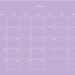 Purple Summer Printable Calendar - Etsy