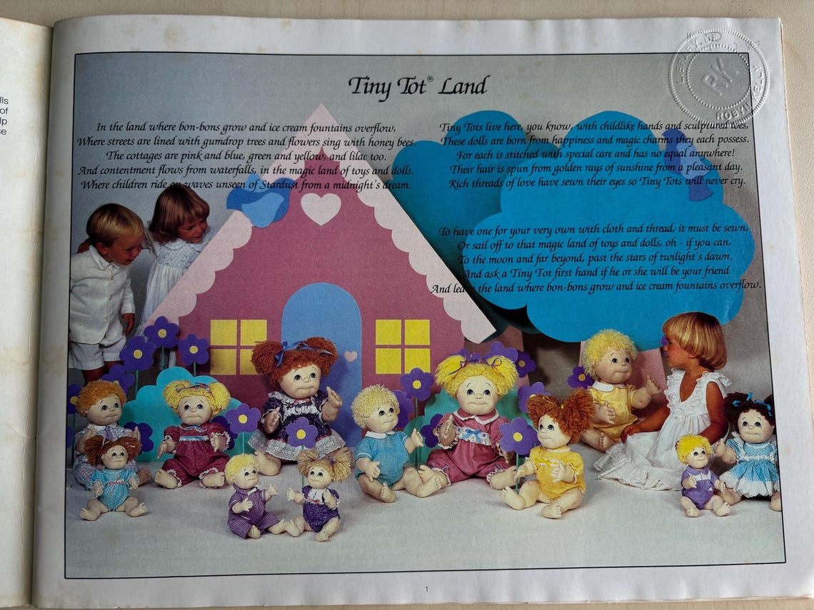 Tiny Tots Soft Sculpted Baby 22 Inch Doll, Original Unused Pattern ...