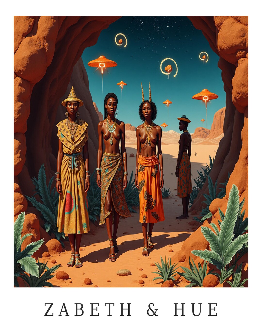 Desert Sovereigns | Afro Boho Wall Art | Divine Feminine Fine Art ...