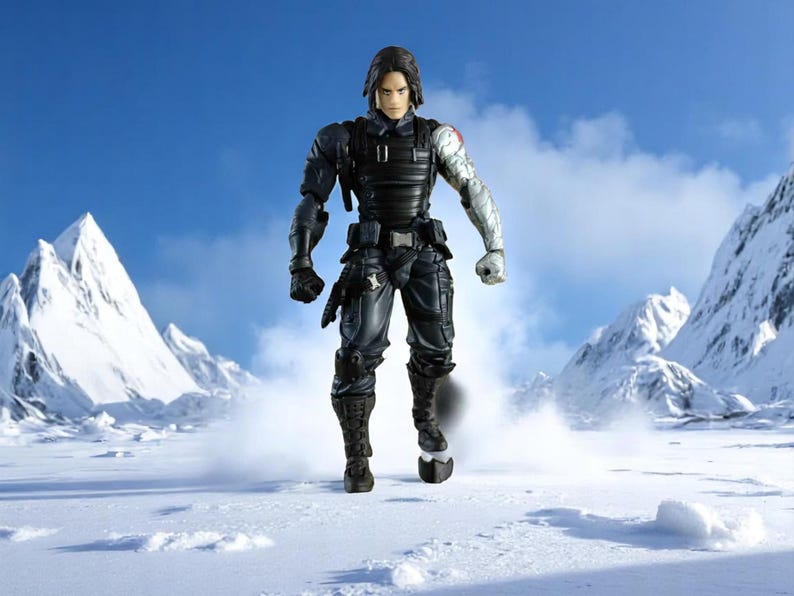Winter Soldier Action Figure – Bucky Barnes Revoltech Toy Gift for ...