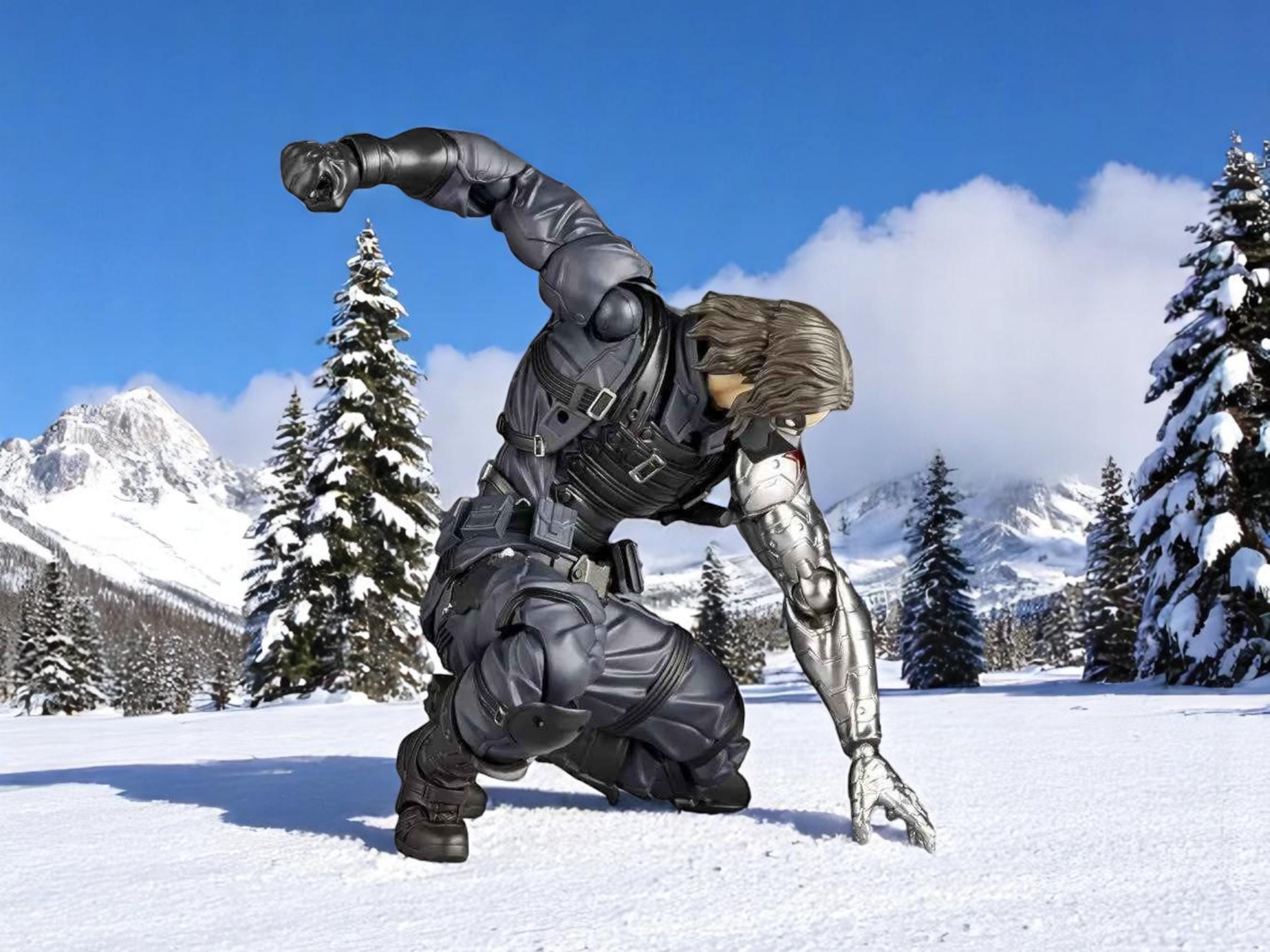 Winter Soldier Action Figure – Bucky Barnes Revoltech Toy Gift for ...