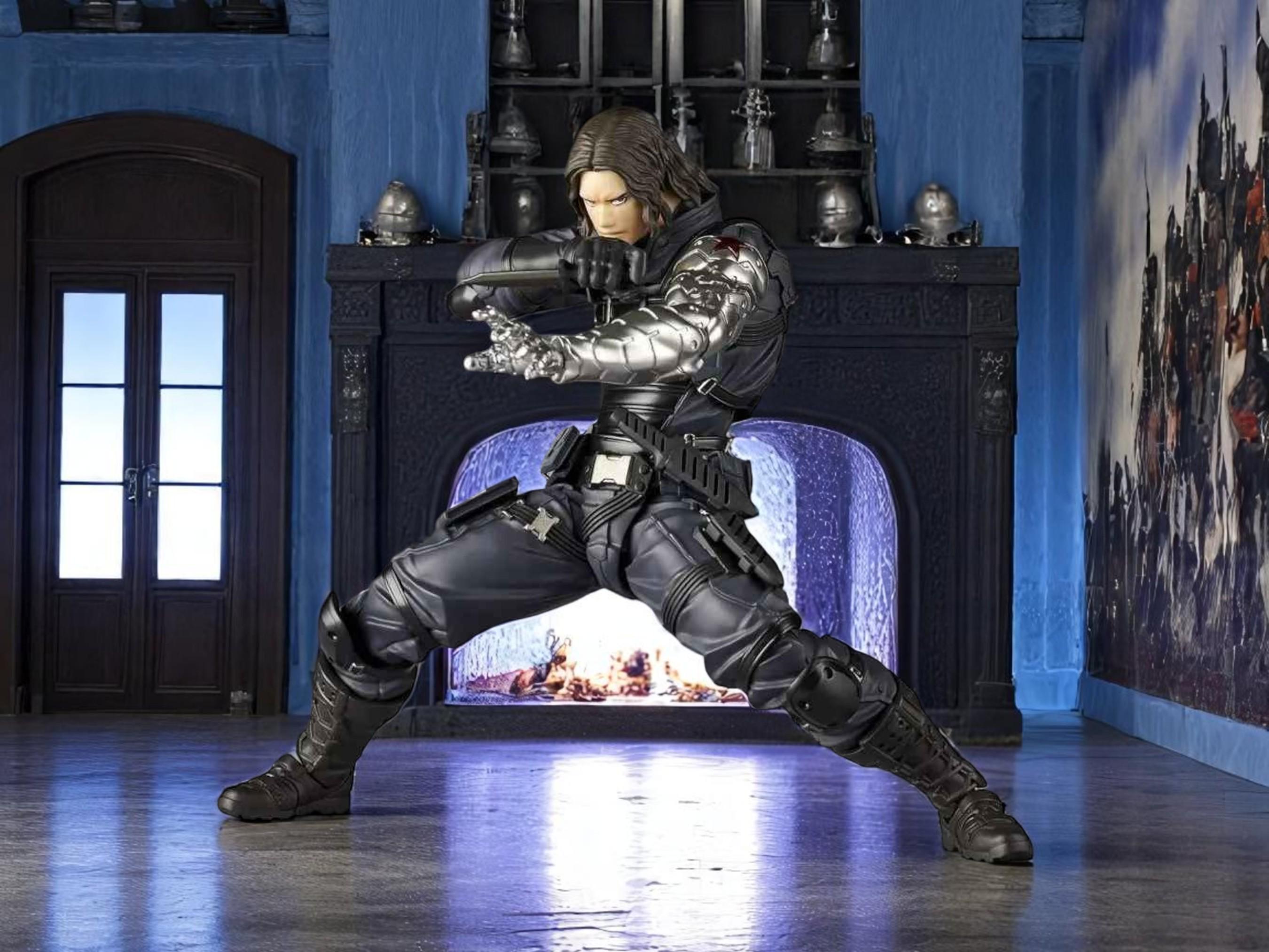 Winter Soldier Action Figure – Bucky Barnes Revoltech Toy Gift for ...