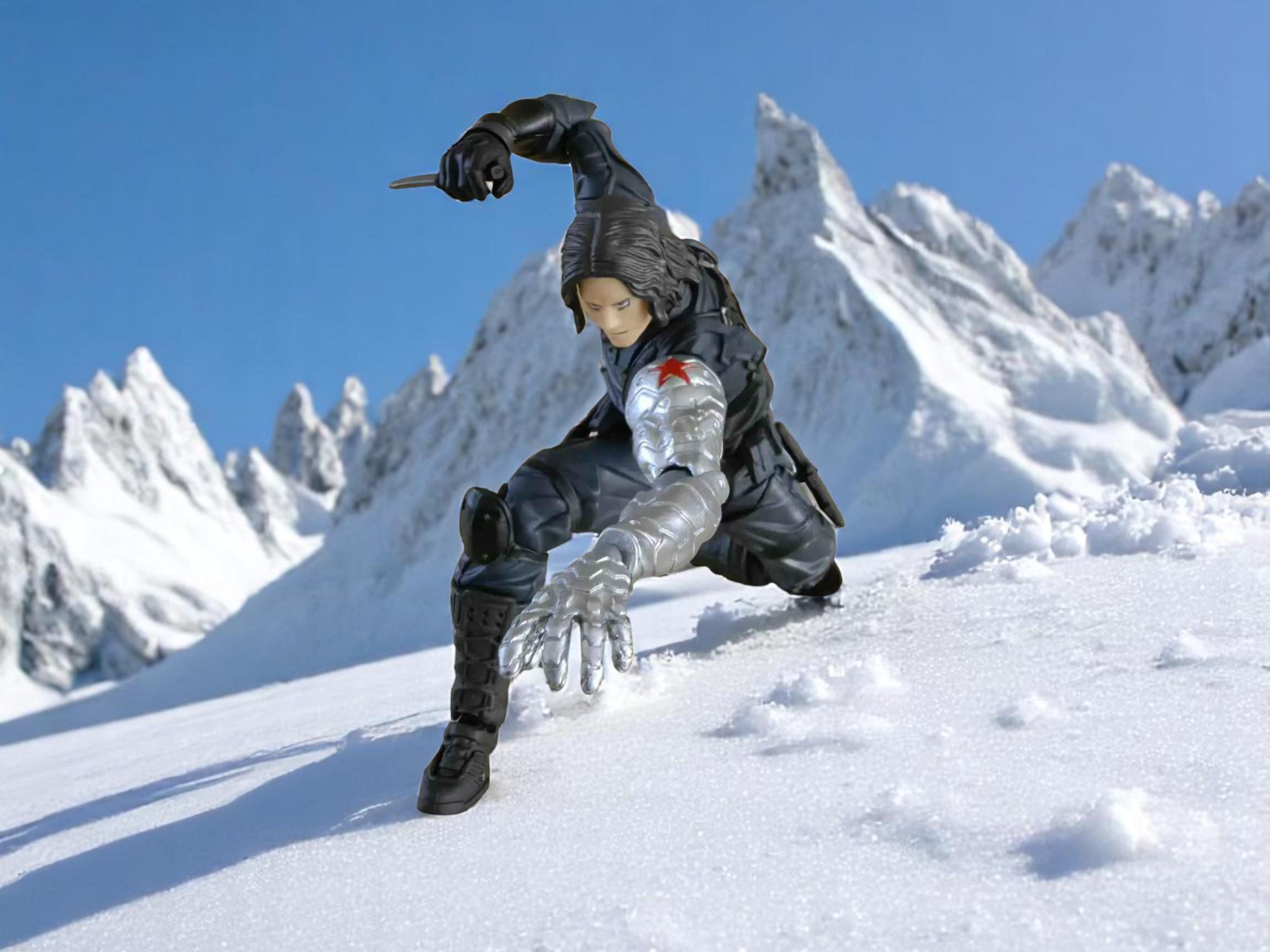 Winter Soldier Action Figure – Bucky Barnes Revoltech Toy Gift for ...