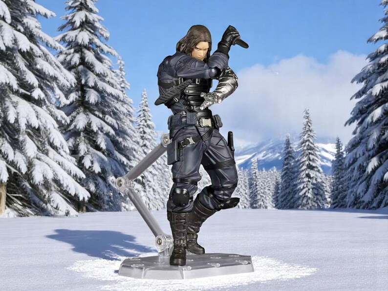 Winter Soldier Action Figure – Bucky Barnes Revoltech Toy Gift for ...