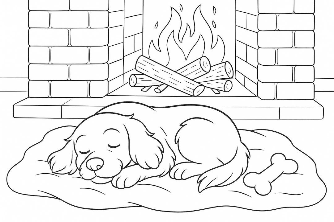 Cute Dog Coloring Page – Printable Puppy Sheet for Kids & Adults ...