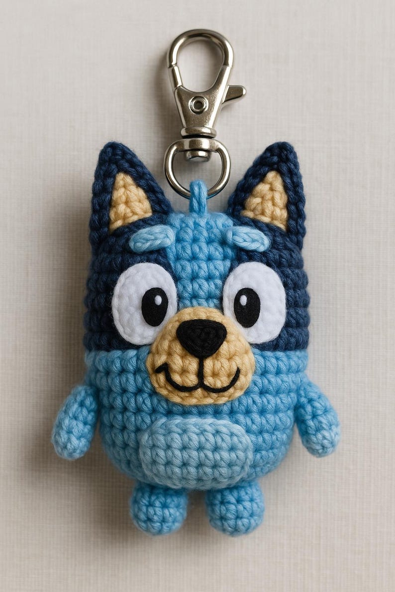 Bluey-inspired Crochet Keychain Pattern | Backpack Buddy Amigurumi ...