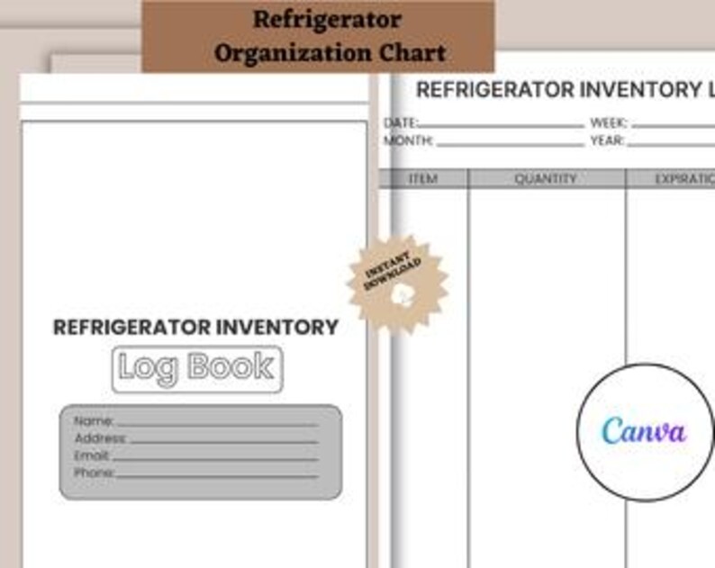 Refrigerator Organization Chart | Printable Fridge Inventory ...