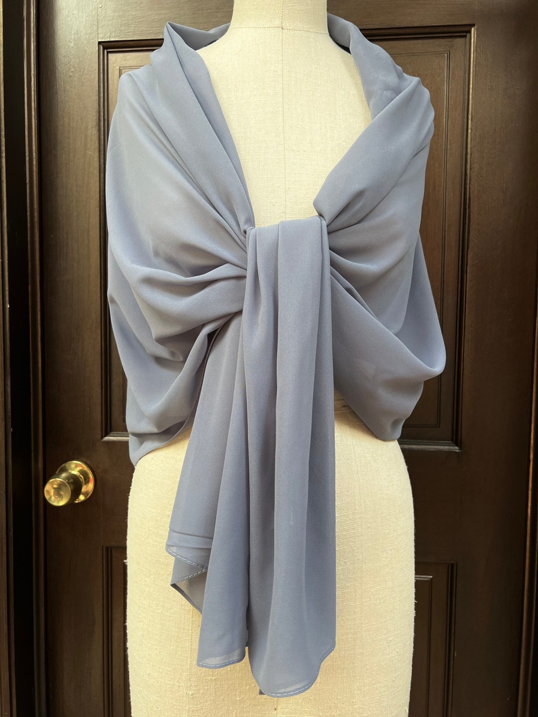 Periwinkle Dark Chiffon Shawl Wrap Scarf - Etsy