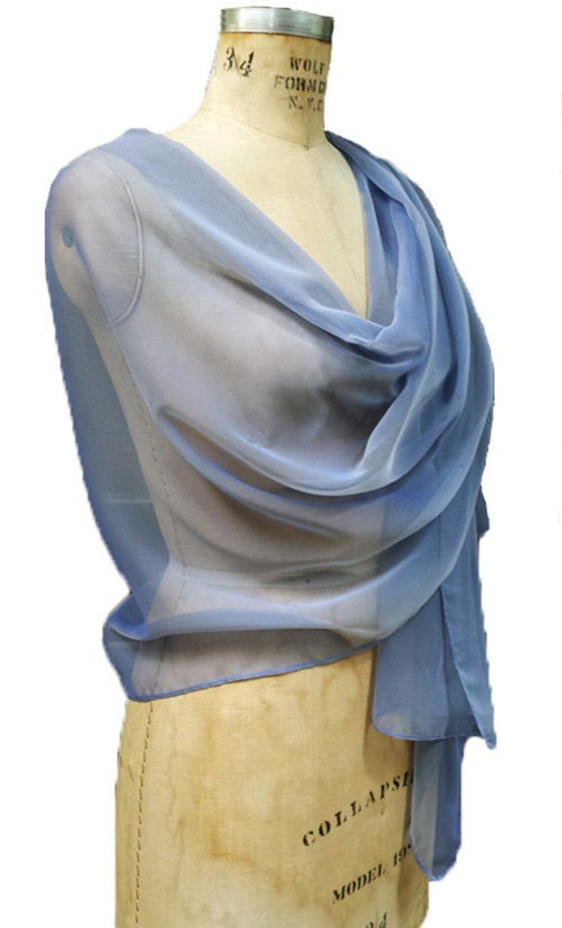Periwinkle Chiffon Shawl Wrap Scarf - Etsy