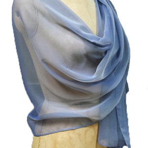 Periwinkle Chiffon Shawl Wrap Scarf With Rhinestones - Etsy