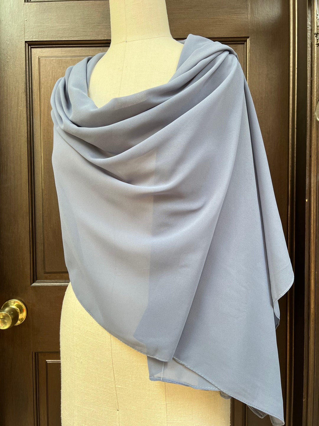 Periwinkle Dark Chiffon Shawl Wrap Scarf - Etsy