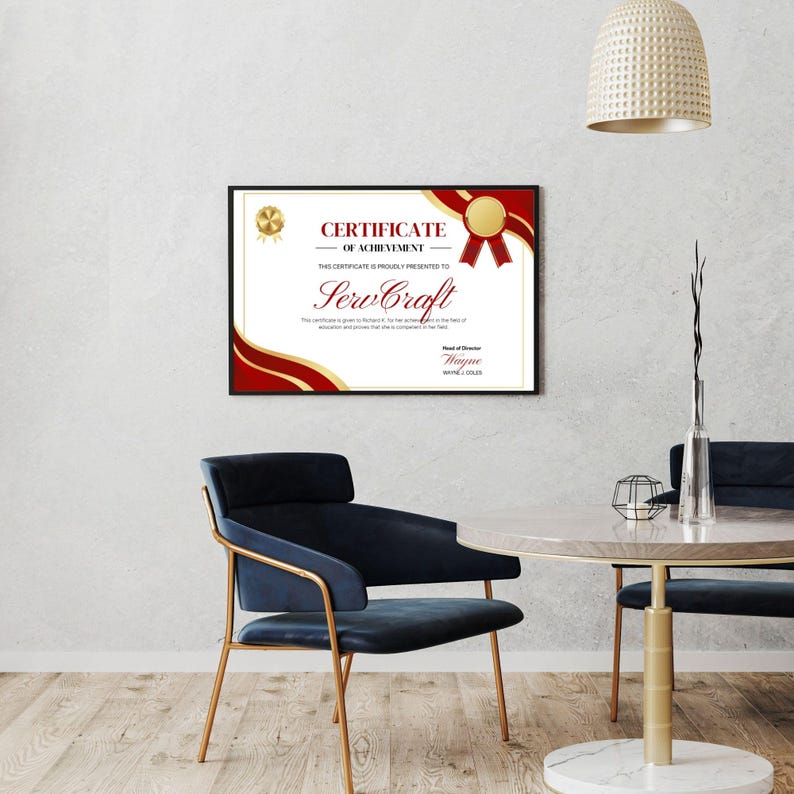Editable Certificate of Achievement Canva Template for Printable Awards ...