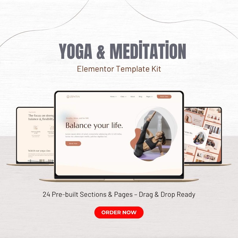 Yoga Elementor Template - Etsy