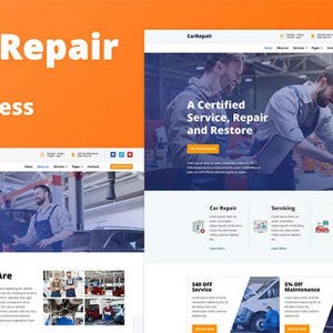 Auto Repair Elementor Templates Wordpress Website Kit Instant Download ...