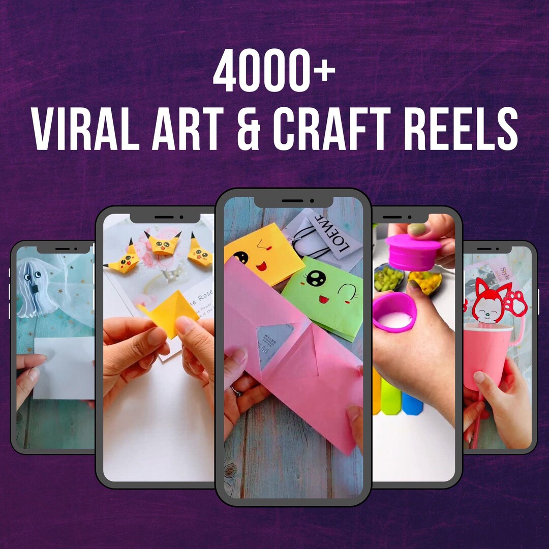 4000+ Viral Art & Craft Reels, Social Media Content Digital Download - Etsy
