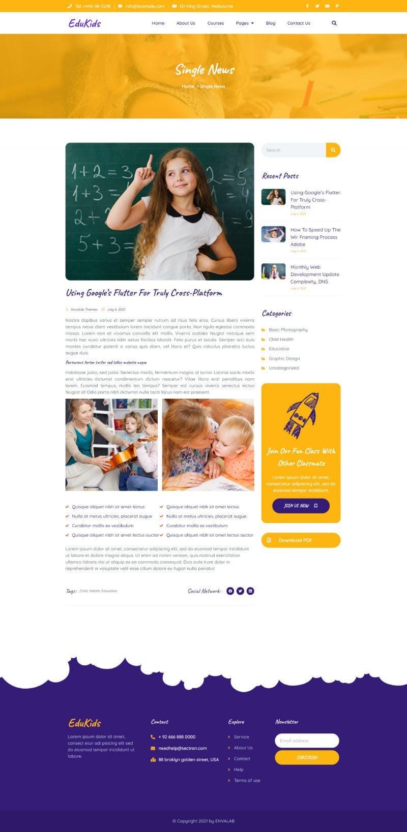 25+ Education Elementor Templates for Online Courses, Schools ...
