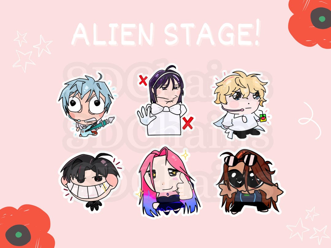 Cute & Silly ALNST Alien Stage Meme Sticker Pack // Glossy and ...