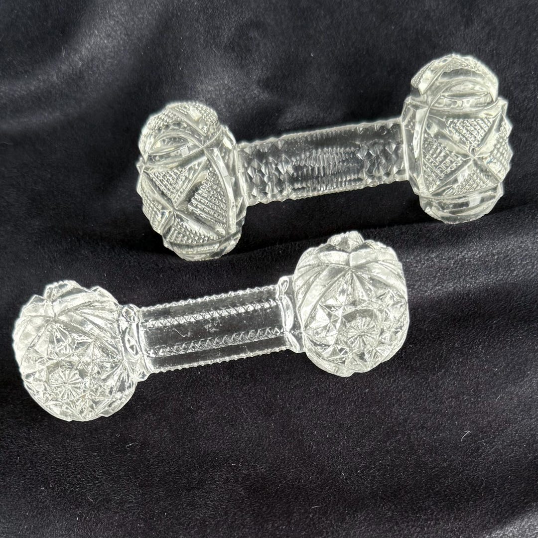 Vintage Cut Glass Knife Rests - Etsy