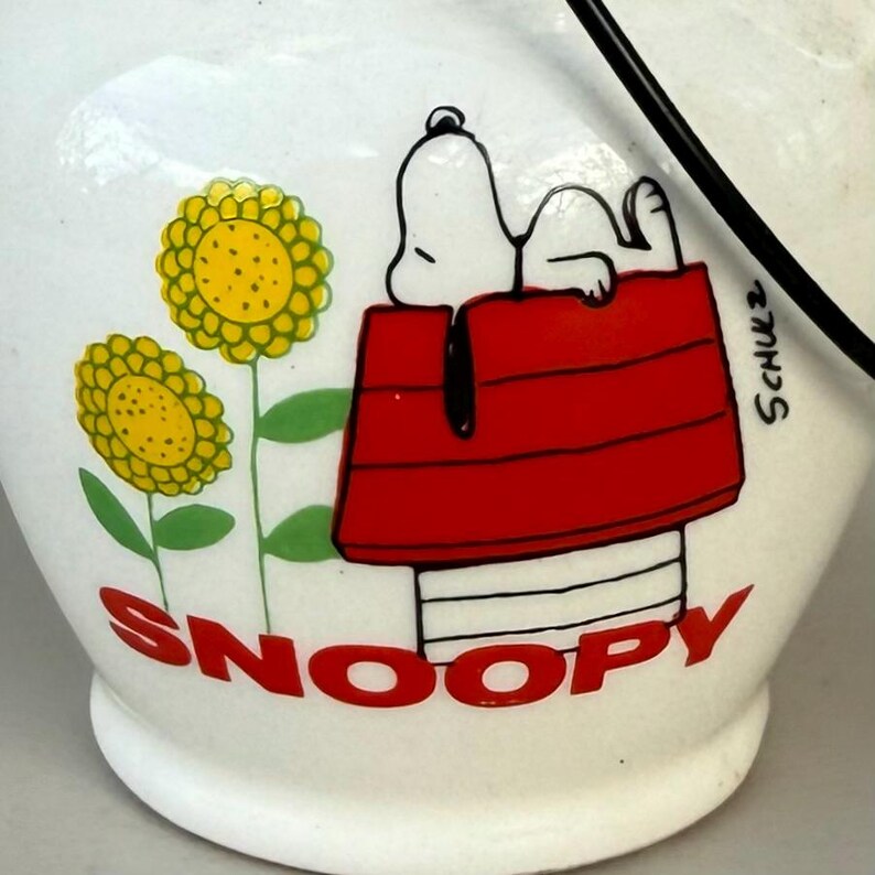 Vintage Snoopy Pitcher, Peanuts, Charlie Brown - Etsy