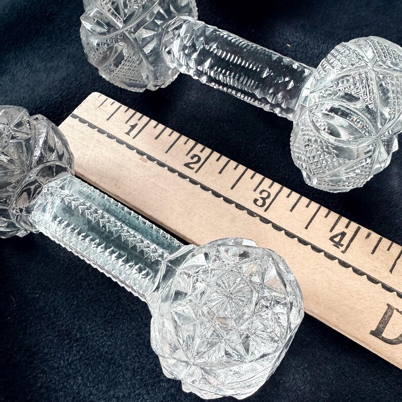 Vintage Cut Glass Knife Rests - Etsy