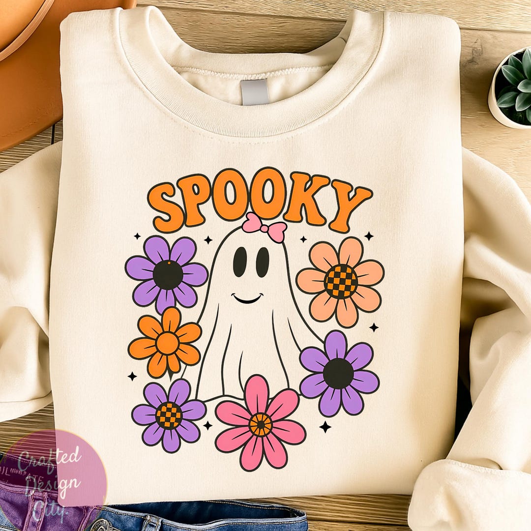 Cute Ghost PNG, Spooky Season Halloween Design, Preppy Girly Boo Ghost ...
