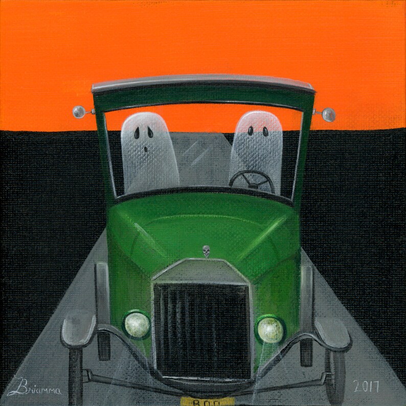 Ghost Rod Giclée Archival Print Paper Or Canvas Halloween Etsy Canada