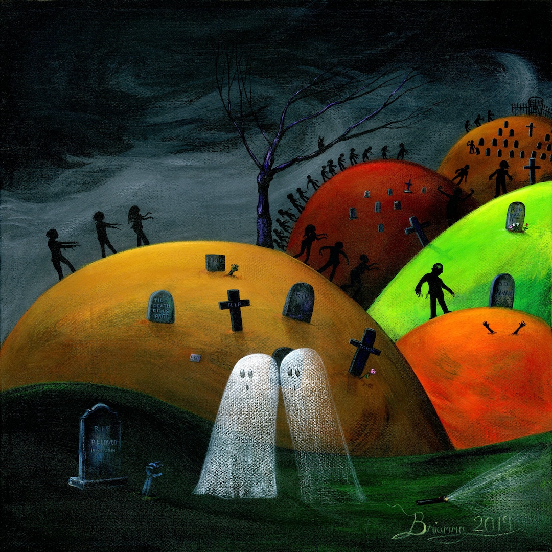 Ghost Walkers Giclée Archival Print - Paper or Canvas - Halloween Folk ...