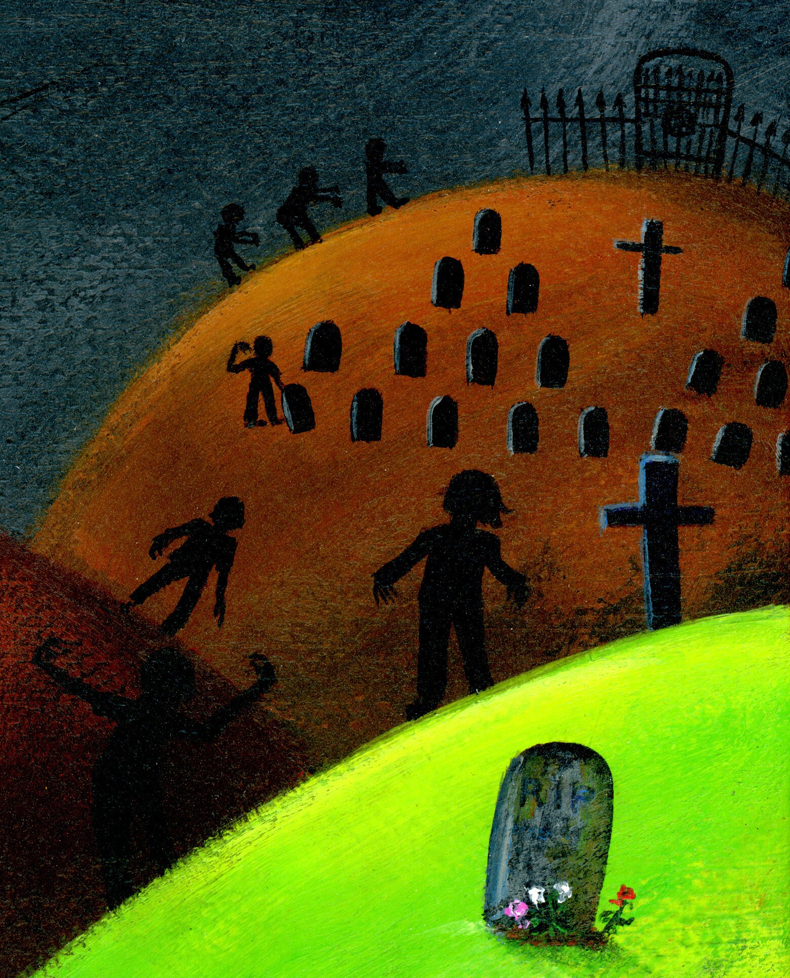 Ghost Walkers Giclée Archival Print - Paper or Canvas - Halloween Folk ...