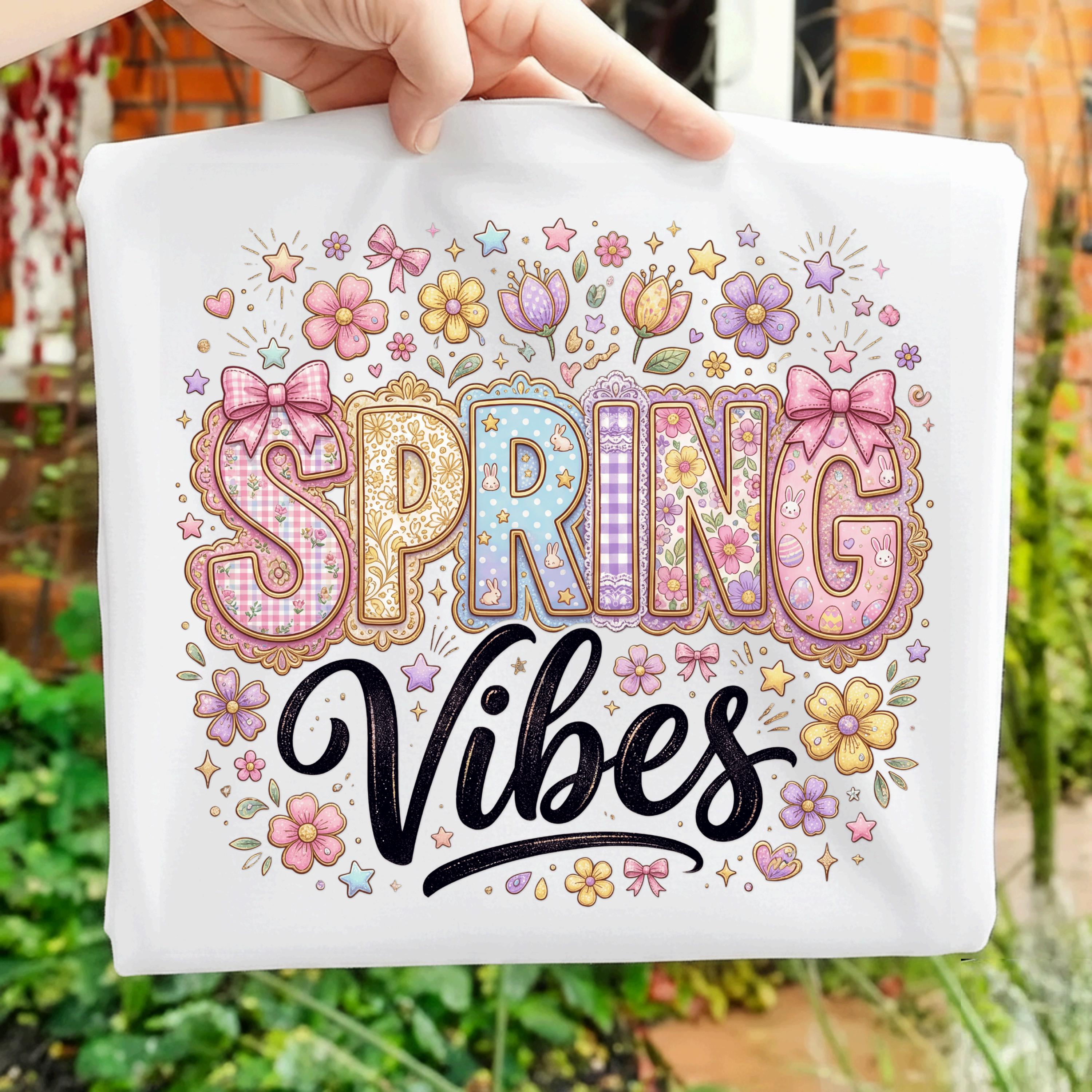 Spring Vibes PNG | Floral Sublimation Design (digital Download) - Etsy