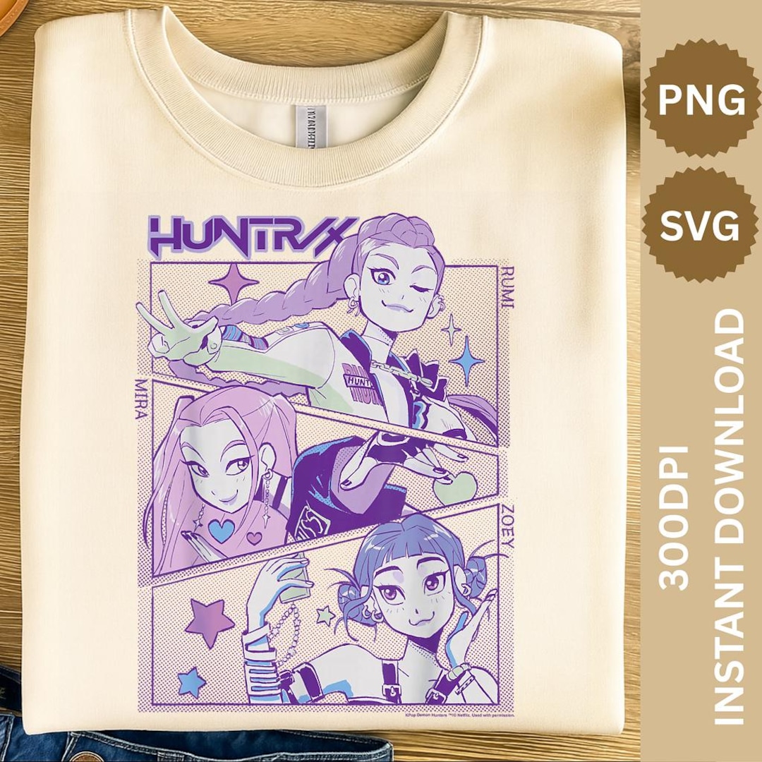 Kpop Demon Hunters – Halloween Huntrix Anime PNG SVG (digital Download ...