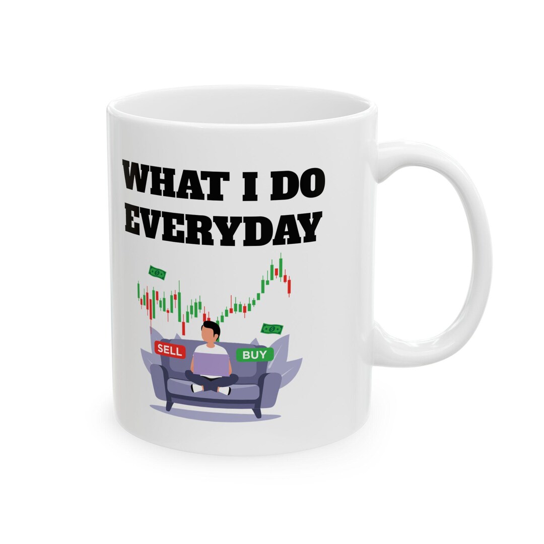 Stock Market Lovers Ceramic Mug, Trading People Cup, Trader Gift Idea ...