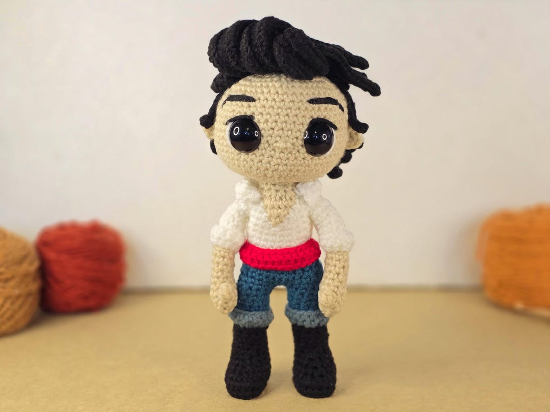 Prince Eric Crochet Pattern: Amigurumi Plushie Doll (PDF Digital ...