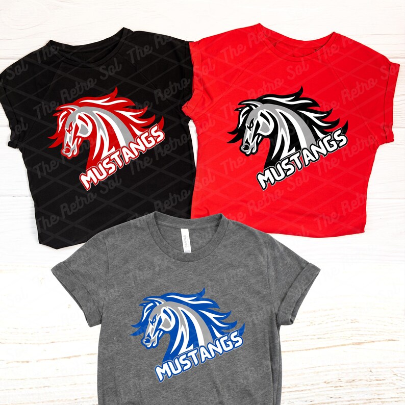 Mustangs Mascot SVG PNG, School Spirit Design (digital Download ...